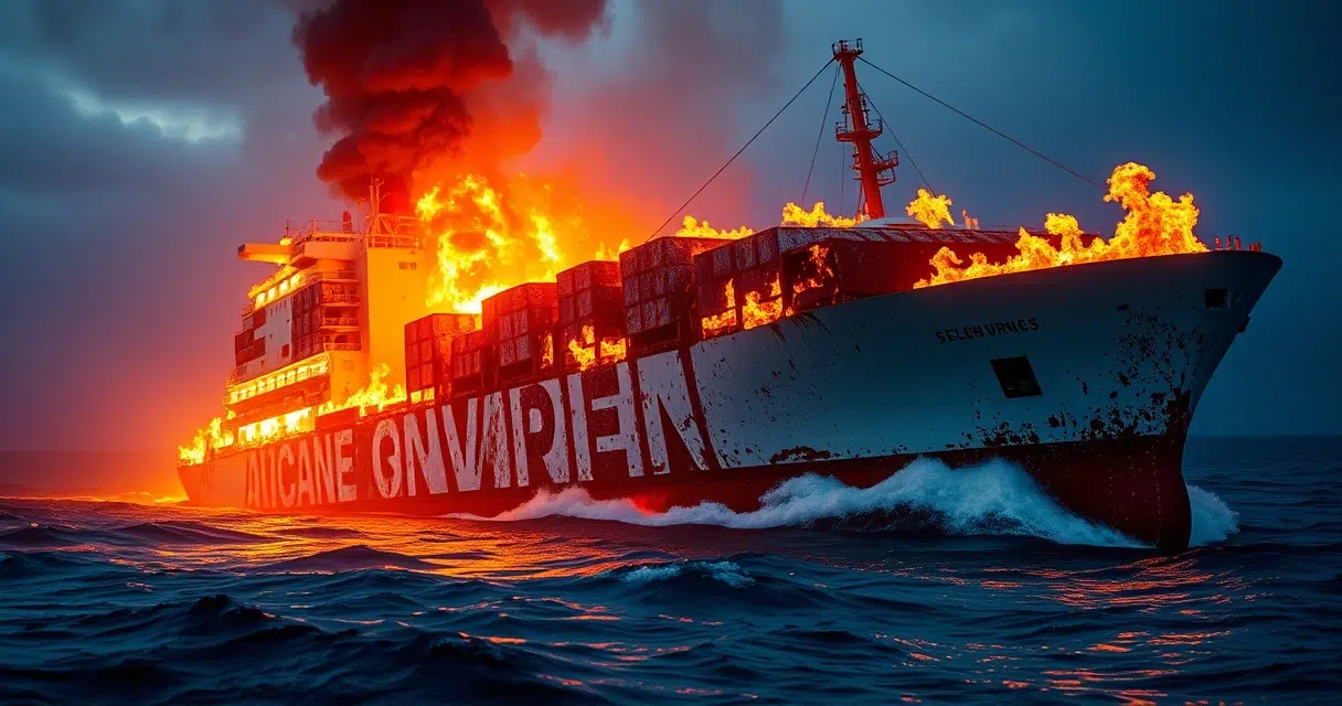 Tragic Blaze: EV-Carrying Ship Sinks In Pacific Ocean, 3,000 Vehicles Lost